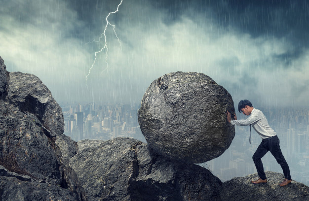 business-man-pushing-large-stone-up-hill-business-heavy-tasks-problems ... business-man-pushing-large-stone-up-hill-business-heavy-tasks-problems ...